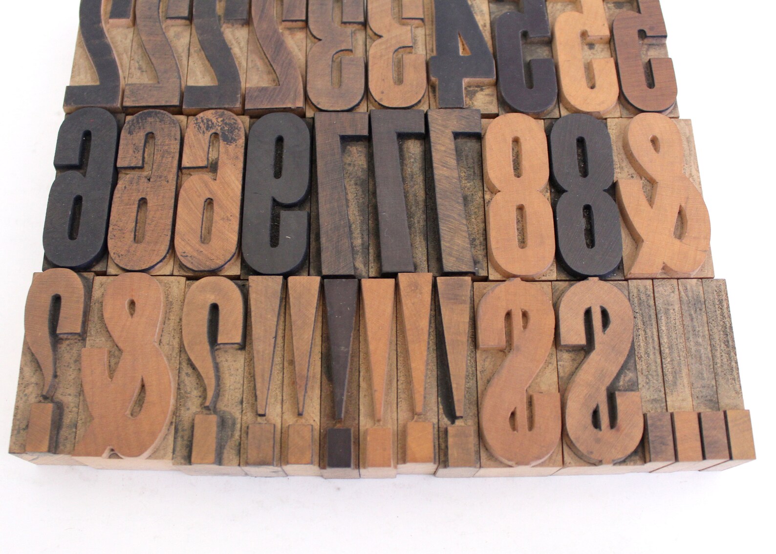 Wood Letterpress Numbers and Punctuation Marks. 2 Wood | Etsy