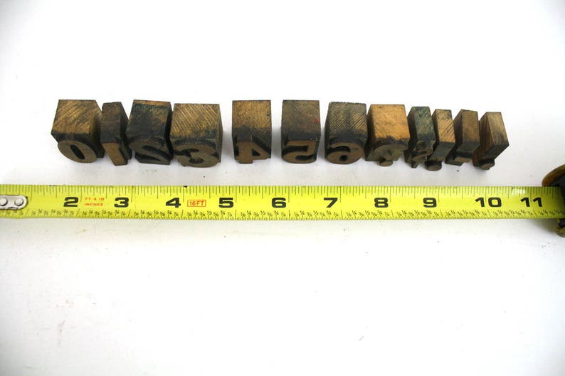 Wood Letterpress Block Numbers / One Inch Printers Block 0 9 | Etsy