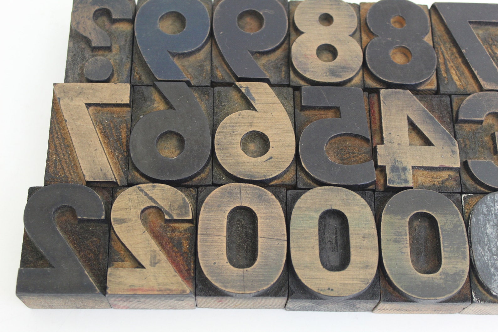 Wood Letterpress Numbers 1 1/2 Tall. 0 9 and | Etsy