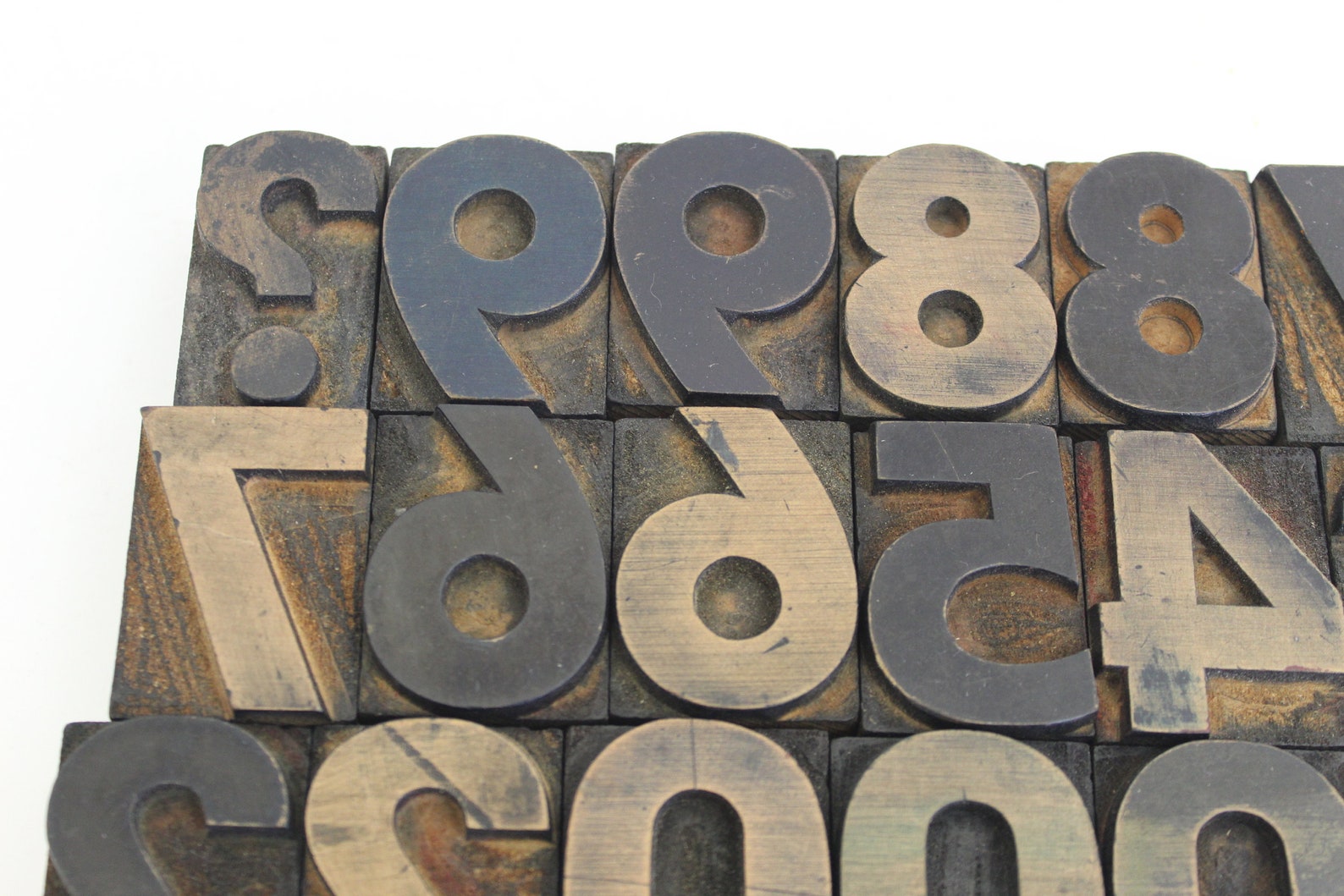 Wood Letterpress Numbers 1 1/2 Tall. 0 9 and | Etsy