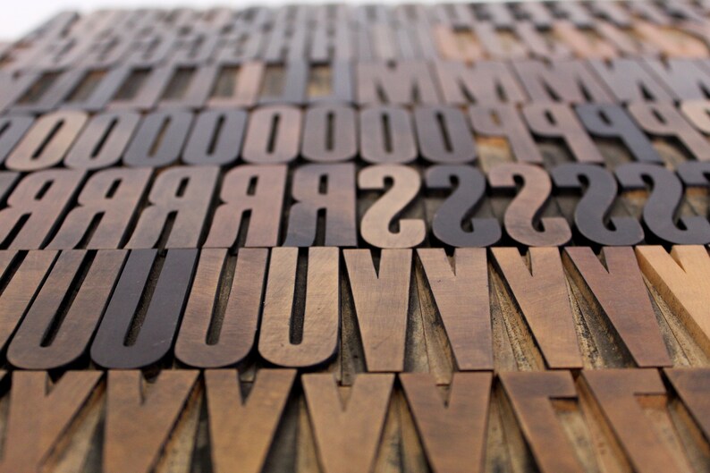 Vintage 2 Wooden Letterpress Letters. Pick Your Letters. | Etsy