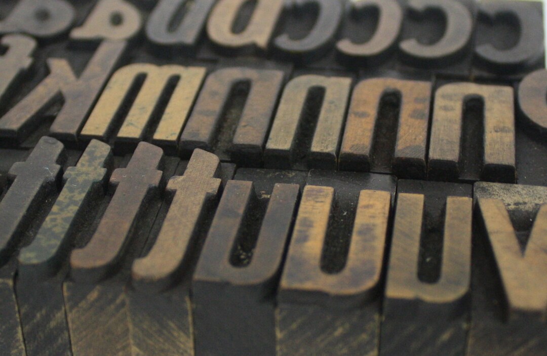 Wood Letterpress Letters. Vintage Printing Blocks. Pick Your Letters ...