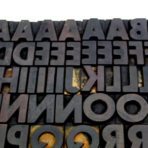 Wooden Letterpress Printing Blocks. 1 1/8 Wood Letter Type. Pick Your ...