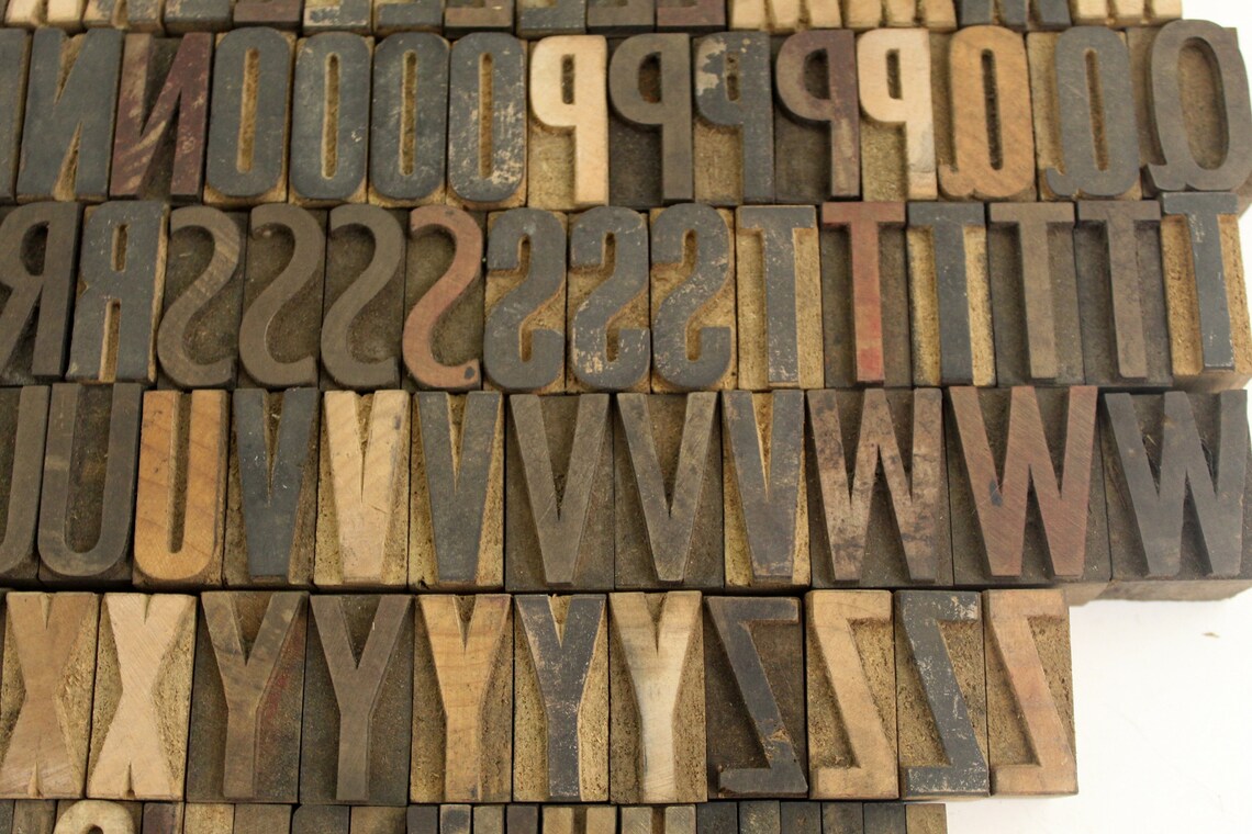 Vintage 1 3/8 Wooden Letterpress Letters. Pick Your - Etsy