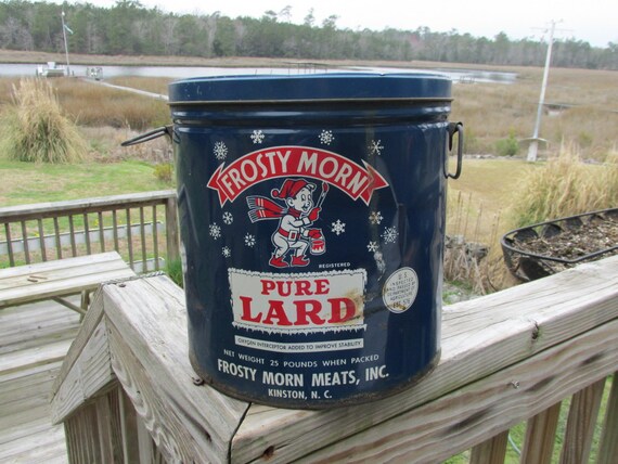 Frosty Morn Lard Tin