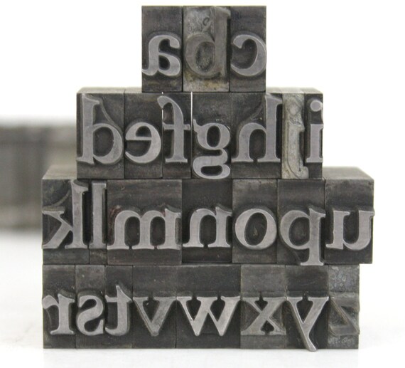 Craft Supplies & Tools Vintage 36pt Letterpress Type Alphabet with ...