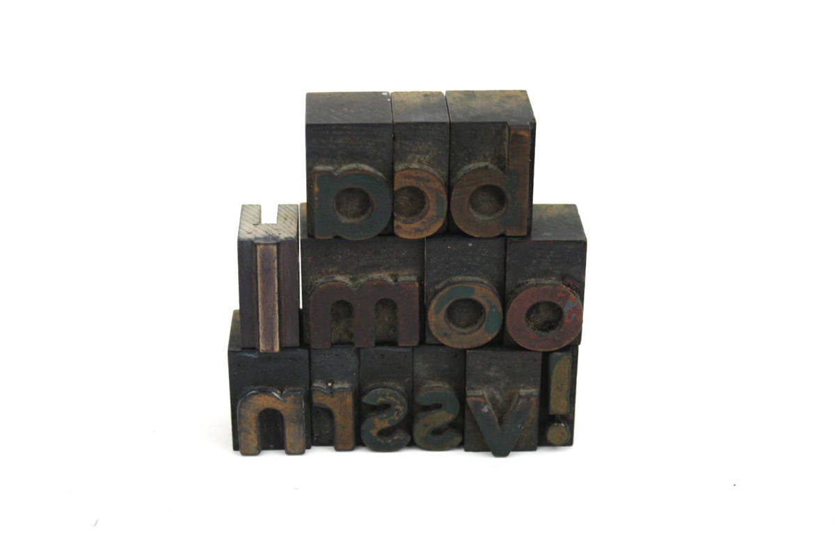 Vintage Letterpress Wood Type. 1 Lowercase Letters. | Etsy
