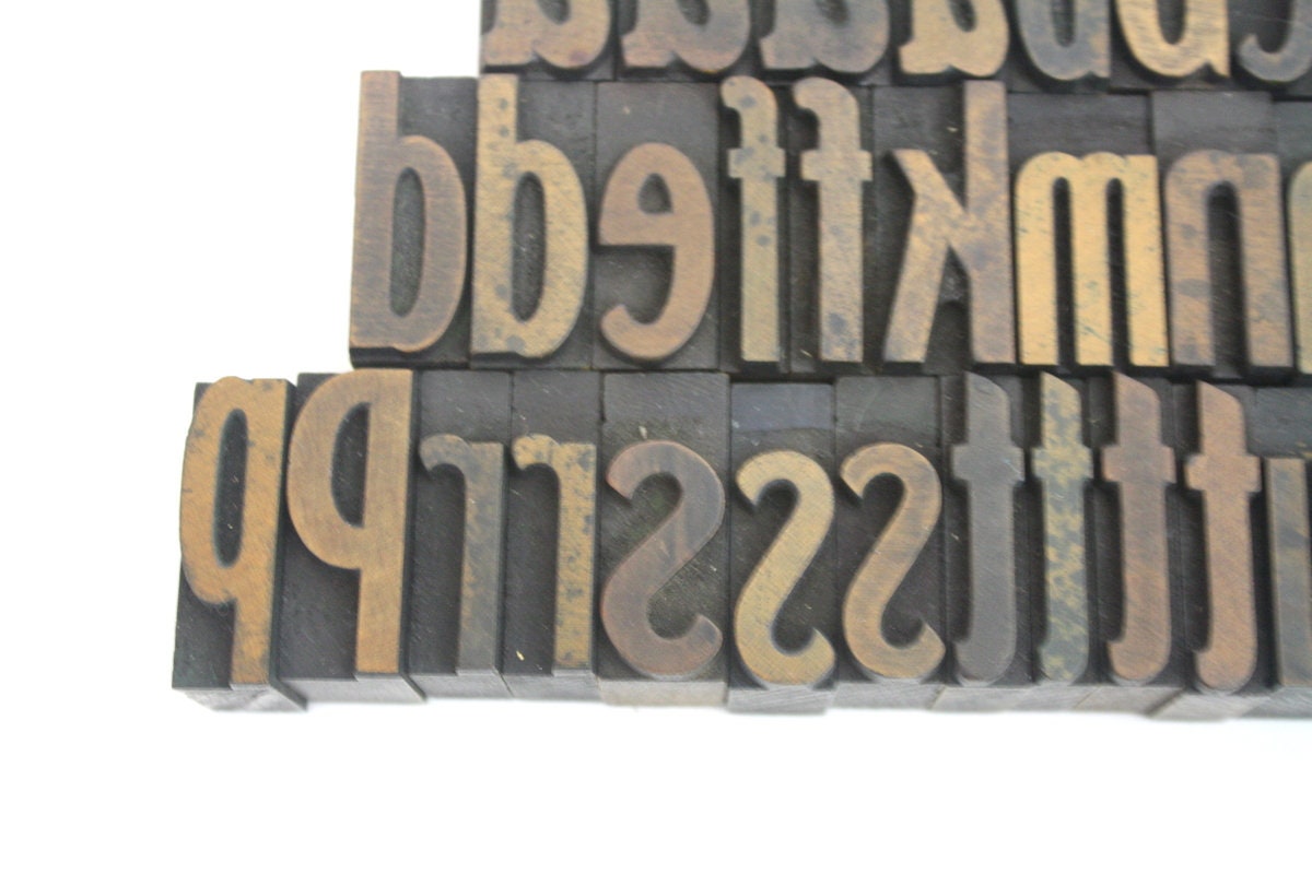 Wood Letterpress Letters. Vintage Printing Blocks. Pick Your | Etsy