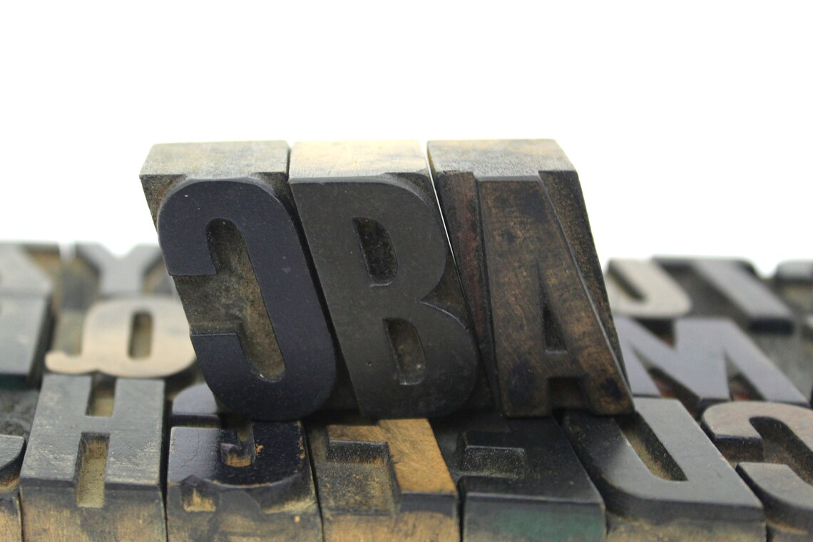 Slanted Wooden Printing Blocks. Italic Type Wood Letterpress. - Etsy