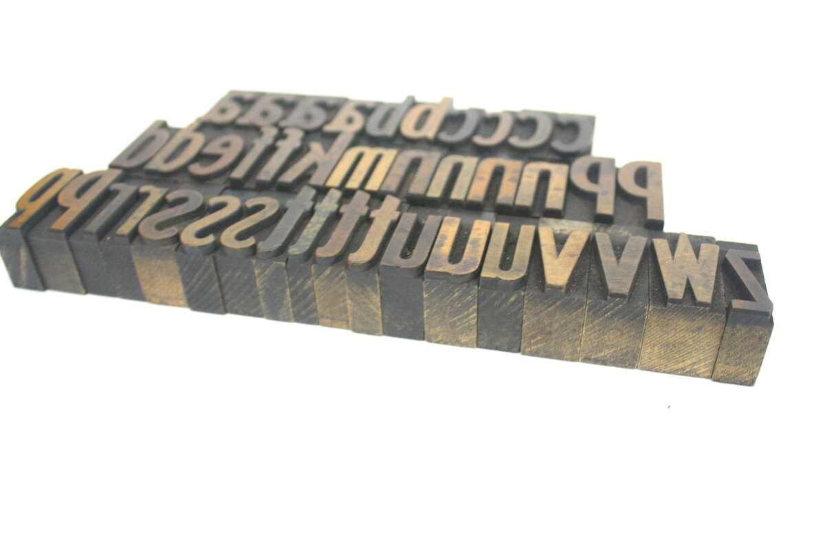 Wood Letterpress Letters. Vintage Printing Blocks. Pick Your | Etsy