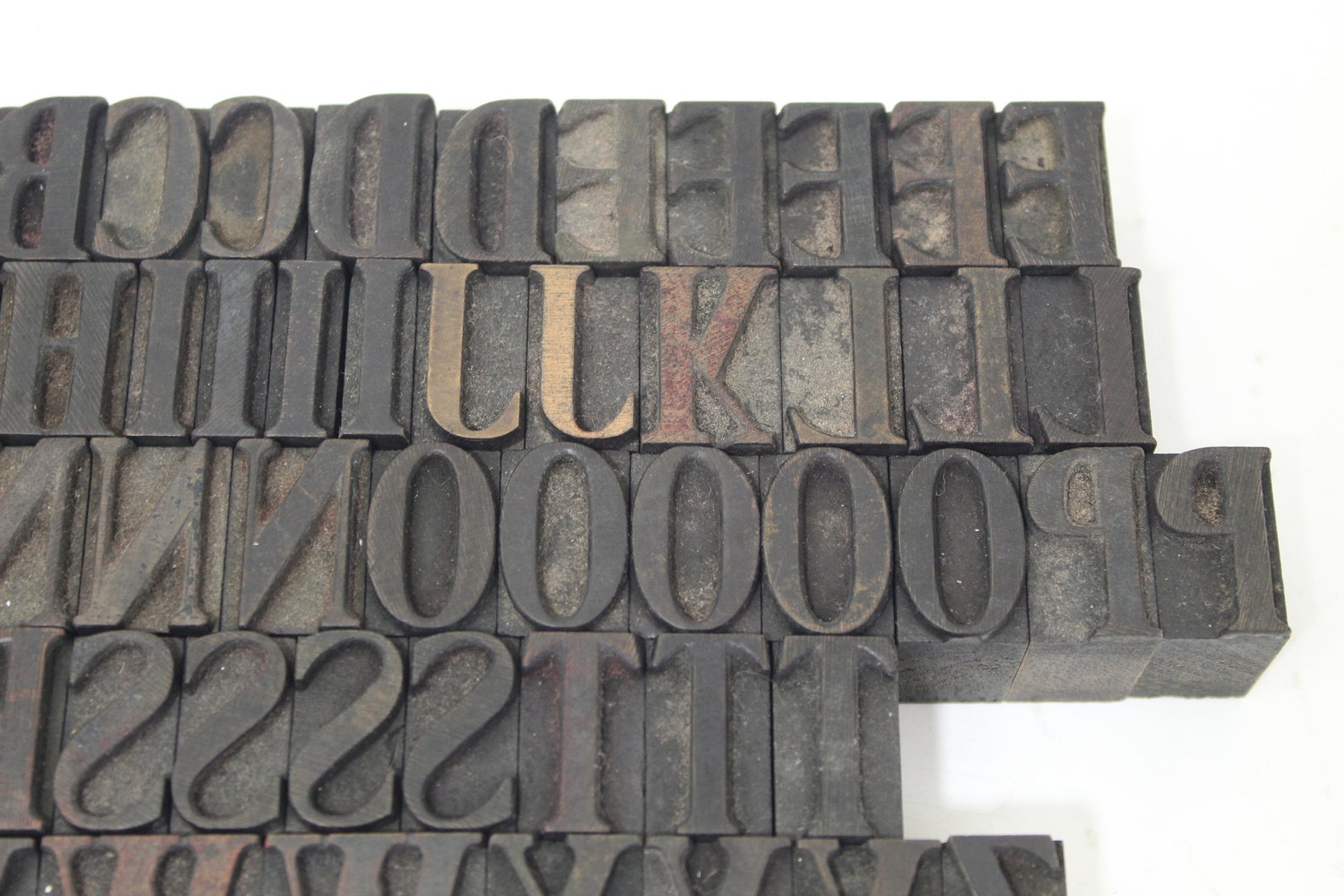 Wooden Letterpress Uppercase Letters. Small 7/8 Wood | Etsy