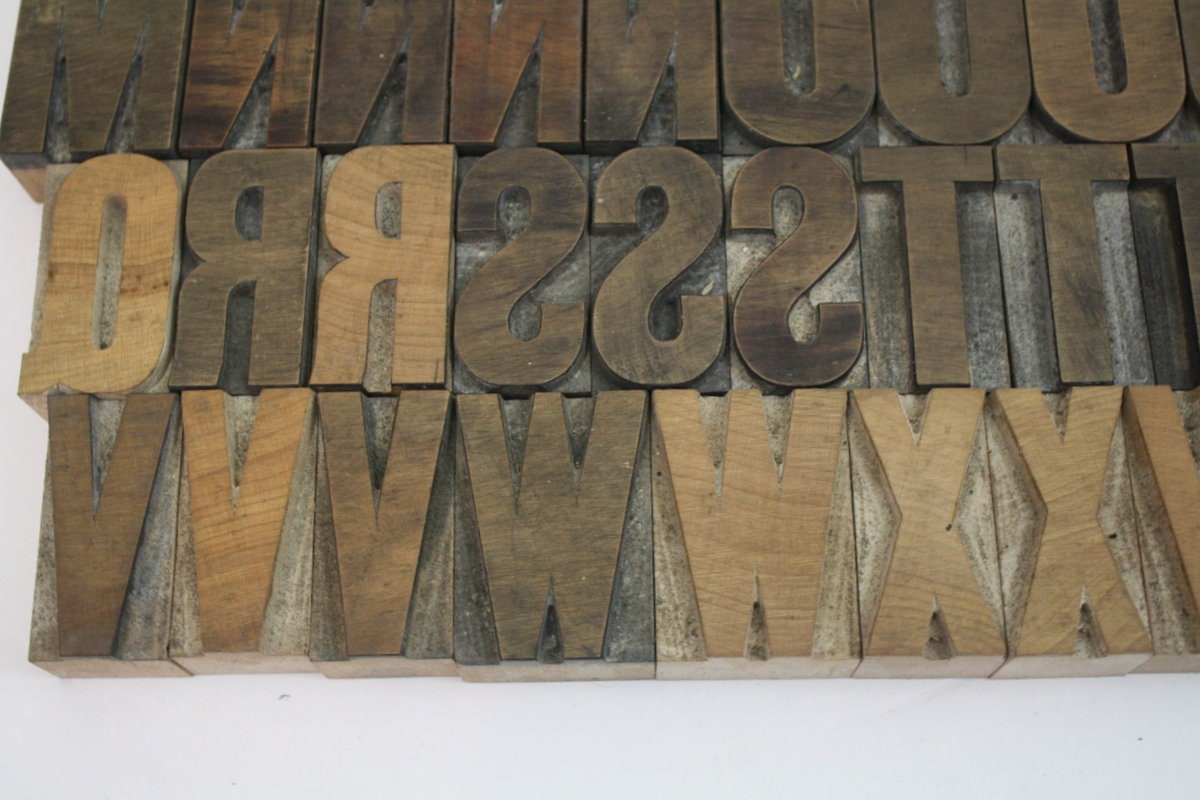 Wooden Letterpress Letters 2. Wood Type. Pick Your | Etsy