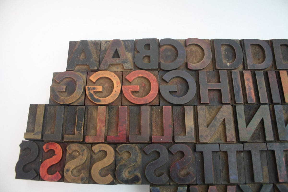 Wood Letterpress Letters. 1 3/8 Wood Type Letters. Pick - Etsy Singapore