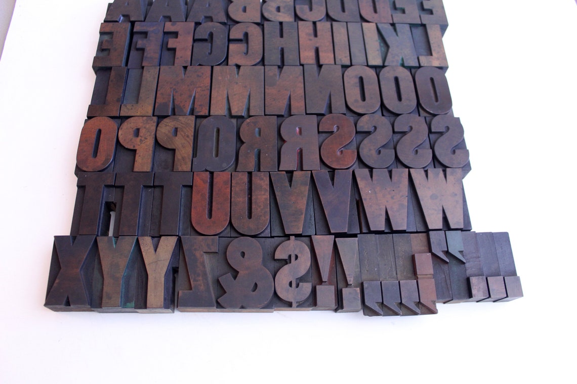 Wood Letterpress Letters. 2 Wooden Type Blocks. - Etsy