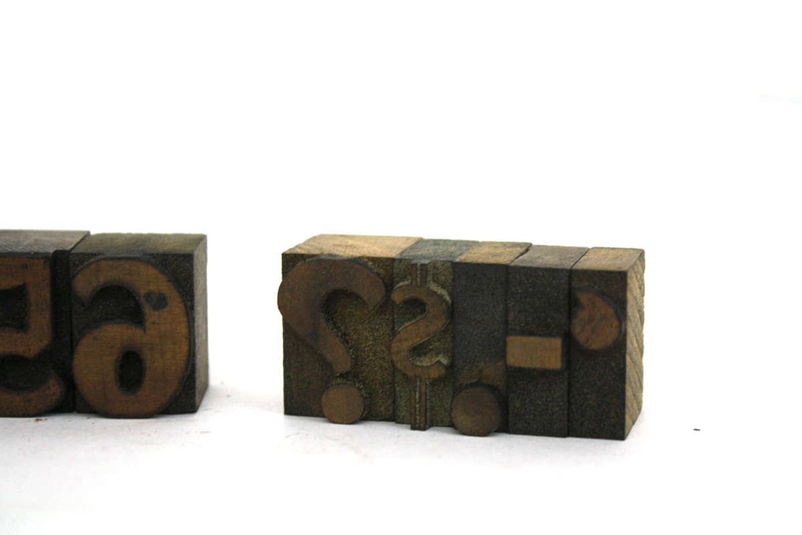 Wood Letterpress Block Numbers / One Inch Printers Block 0 9 | Etsy