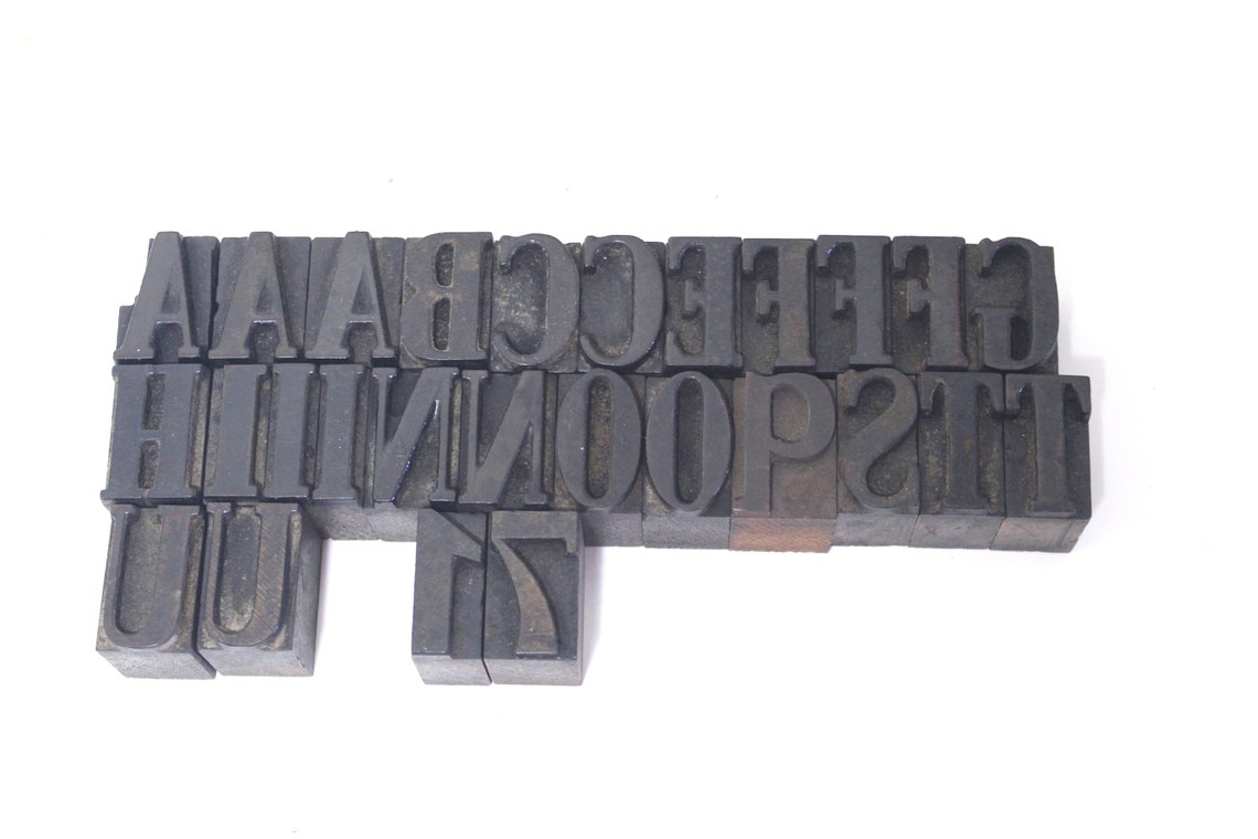 One Inch Letterpress Type. Pick Your Letters. Wood Printers - Etsy