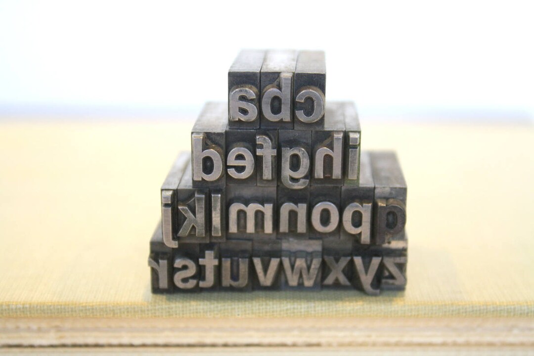 18 Pt Metal Type Letterpress 1/4 Lower Case Letters / Pick Your Letters ...