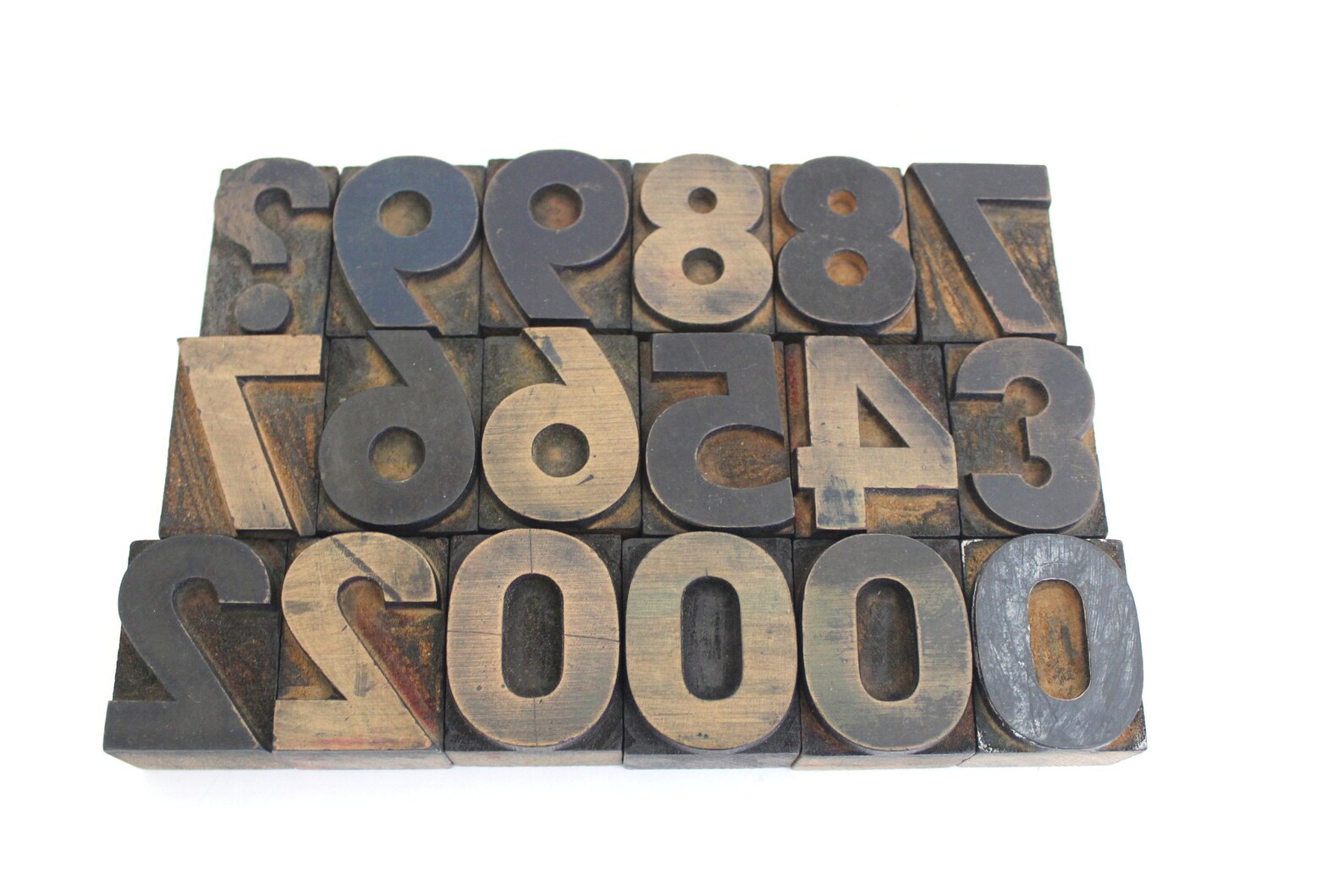 Wood Letterpress Numbers 1 1/2 Tall. 0 9 and | Etsy