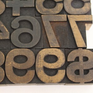 Pick Your Numbers. Vintage Wooden Letterpress Numbers 0 9 - Etsy