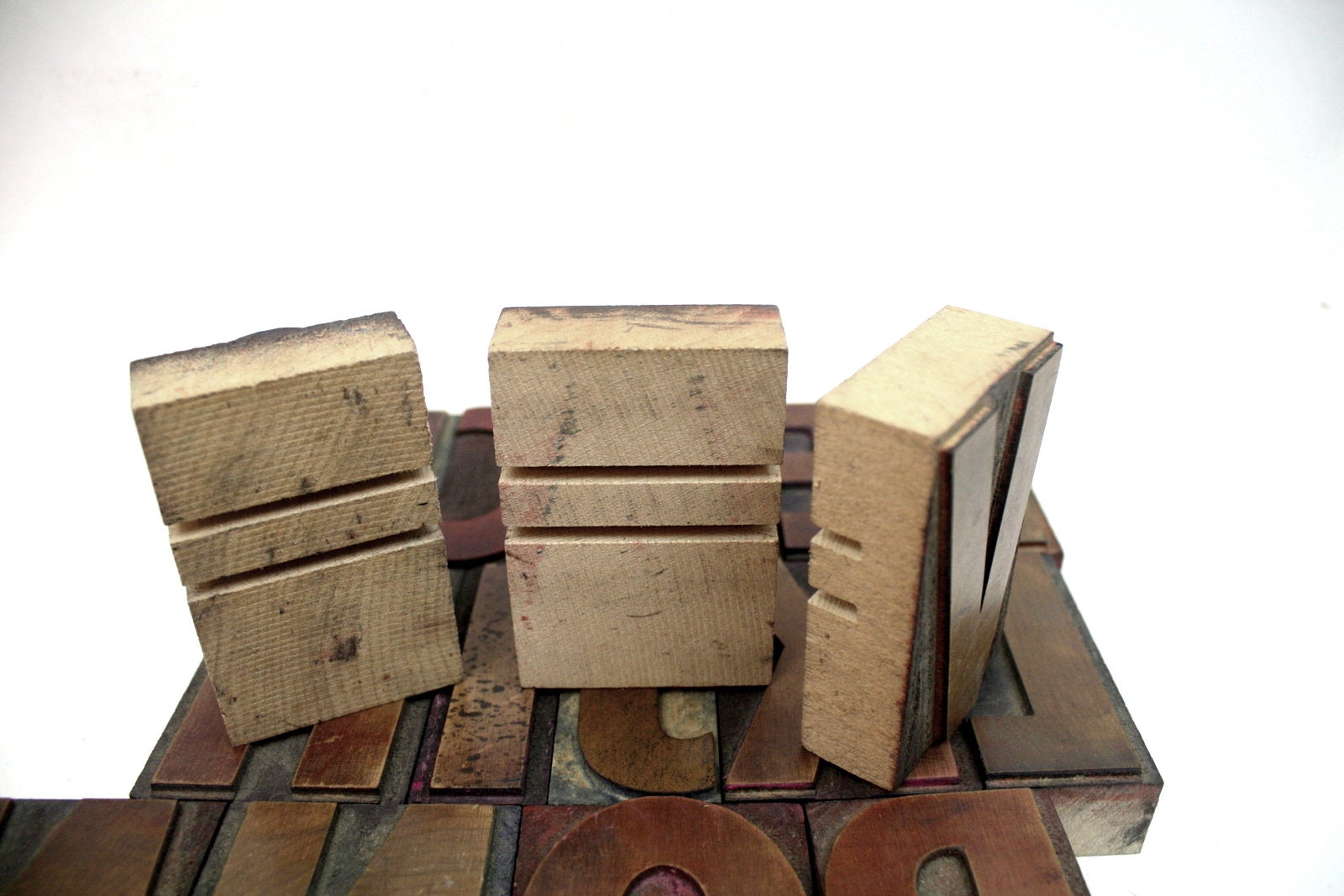 Large 3 Wooden Letterpress Printing Blocks. Pick Your | Etsy