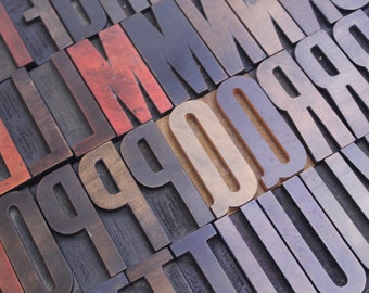 Wood Letterpress Letters. Vintage 1 5/8 Wooden Type | Etsy