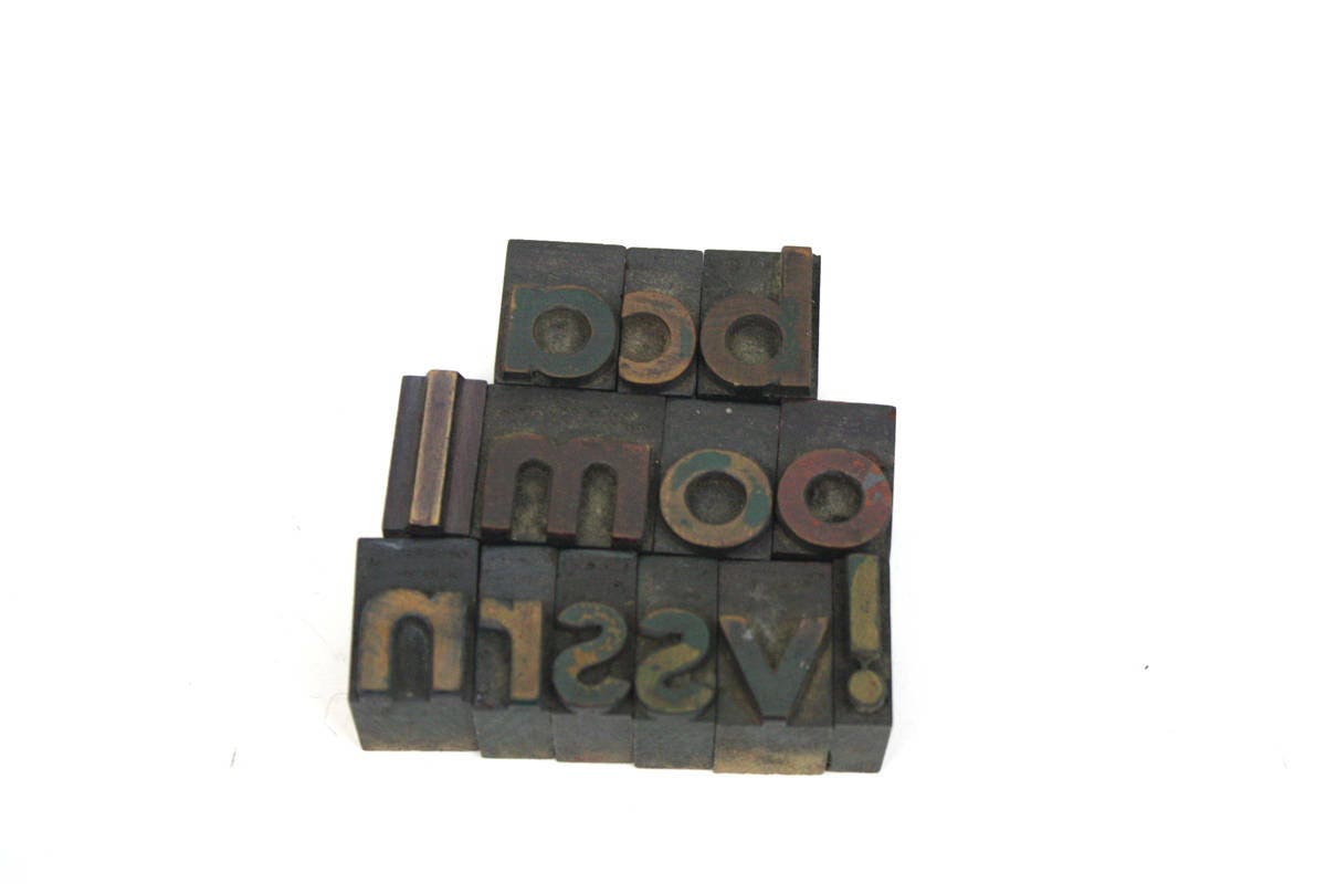 Vintage Letterpress Wood Type. 1 Lowercase Letters. | Etsy