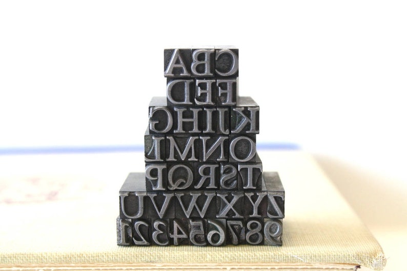 Letterpress 18 Pt. Metal Type Upper Case Letters and Numbers / - Etsy