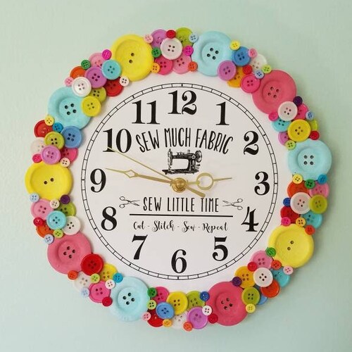 Sewing Room Clock 11. Craft Room. Wall Decor. Quilting. | Etsy