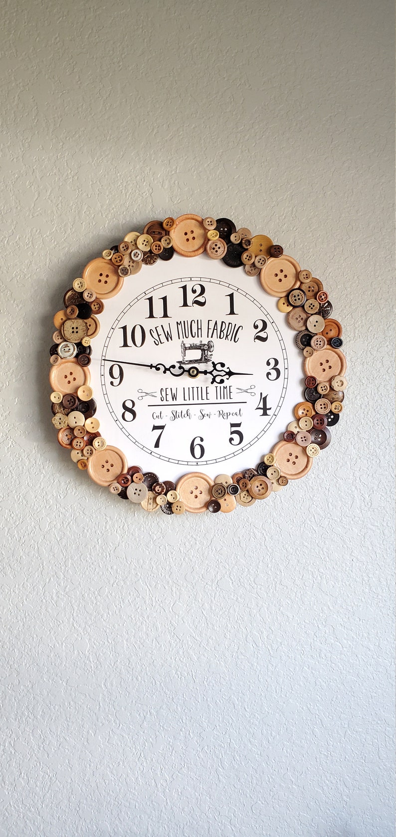 Sewing Room Clock 11. Craft Room. Wall Decor. Quilting. - Etsy