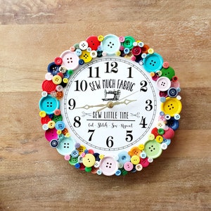 Sewing Room Clock 11". Craft Room. Wall Decor. Quilting. Quilter ...