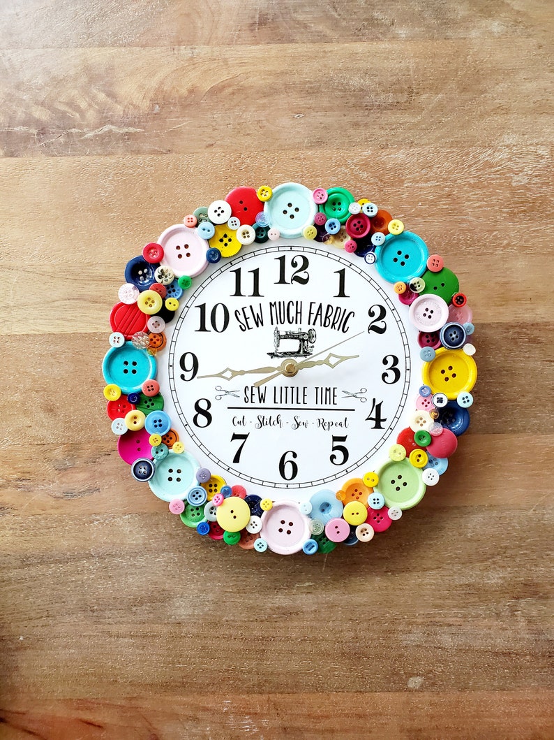Sewing Room Clock 11. Craft Room. Wall Decor. Quilting. - Etsy