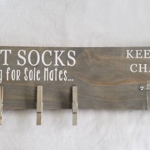 Lost Socks Sign Laundry Room Wall Sign Holder Organizer - Etsy