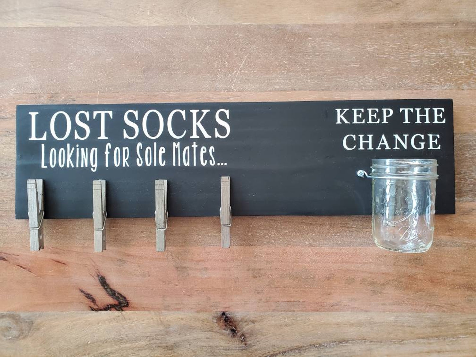 Reclaimed Wood Laundry Room Sign, Farmhouse Style, Lost Socks Looking ...