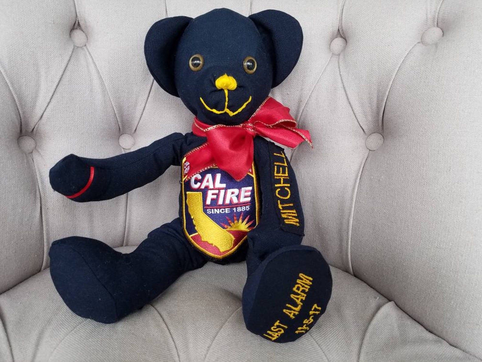 Hero Bear Sympathy Bear Memory Bear Keepsake Made From - Etsy