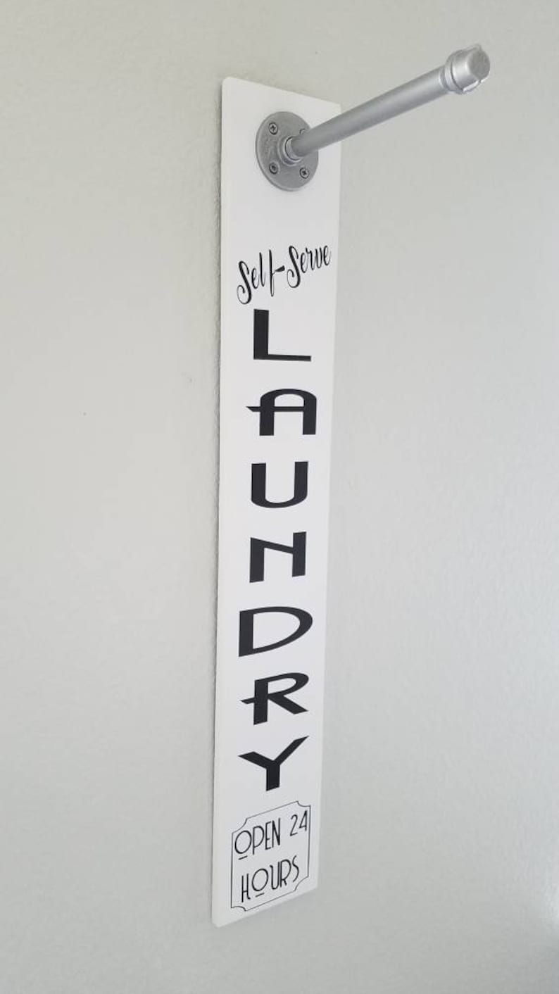 Laundry Room Sign. Hanger Storage. Hand-painted. Clothes | Etsy