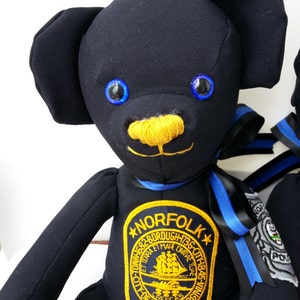 Hero Bear, Sympathy Bear, Memory Bear, Keepsake, Made From Your Loved ...