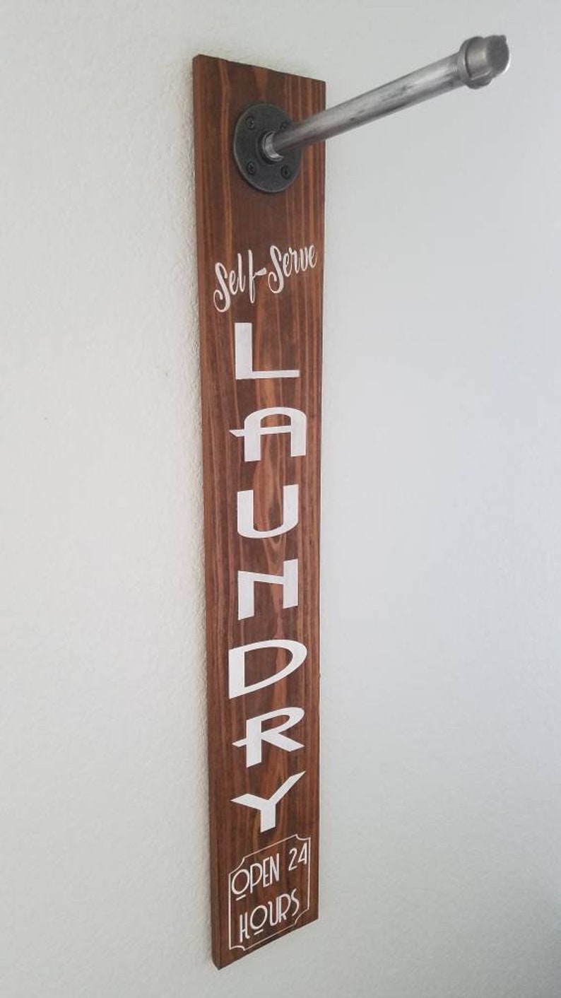 Laundry Room Sign. Hanger Storage. Hand-painted. Clothes | Etsy
