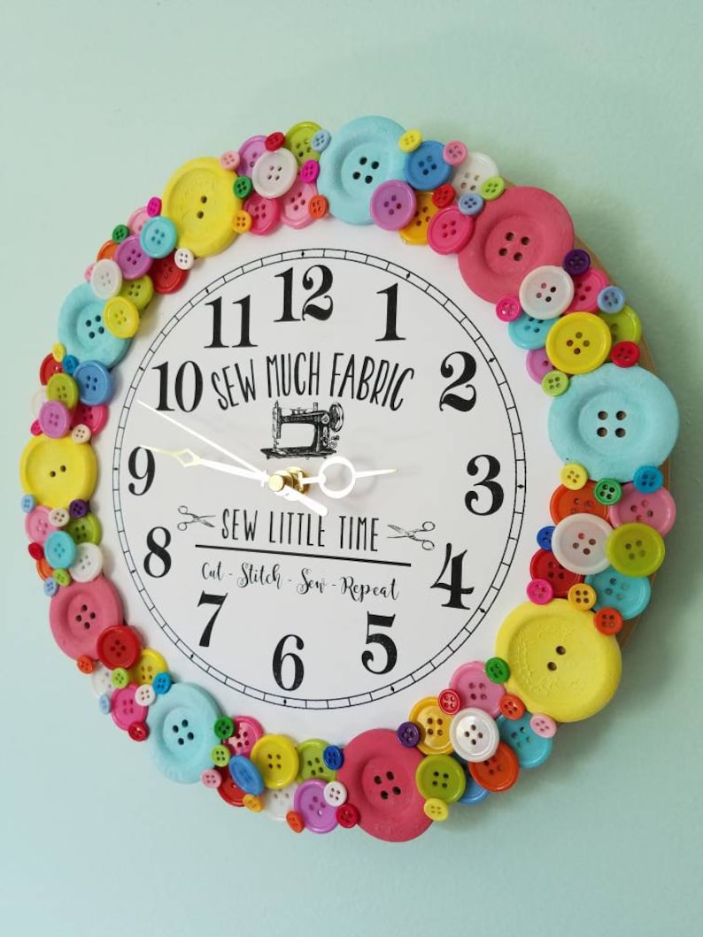 Sewing Room Clock 11. Craft Room. Wall Decor. Quilting. - Etsy