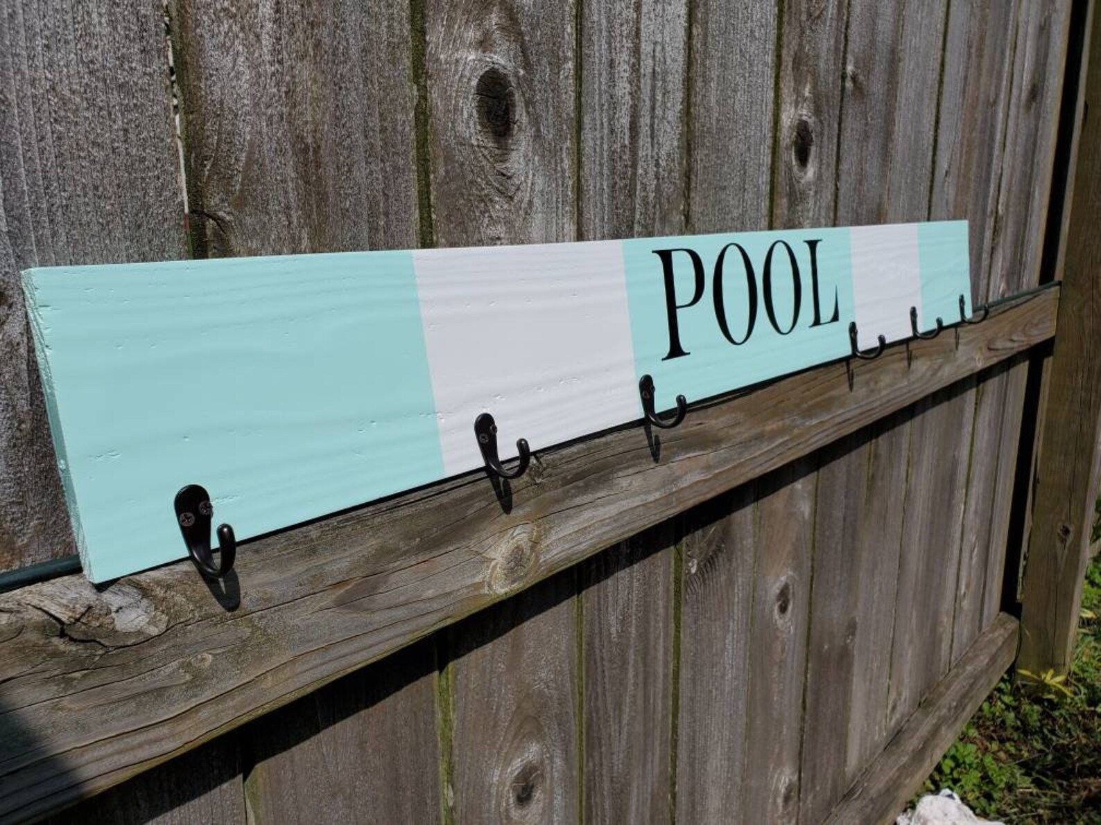 Pool/beach Towel/swim Suit Hanger/rack. Farmhouse Style. - Etsy