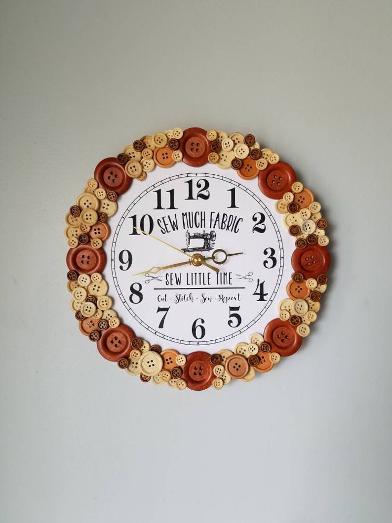 Sewing Room Clock 11". Craft Room. Wall Decor. Quilting. Quilter ...