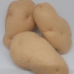 Felt Play Food Potatoes Felt Vegetables - Etsy