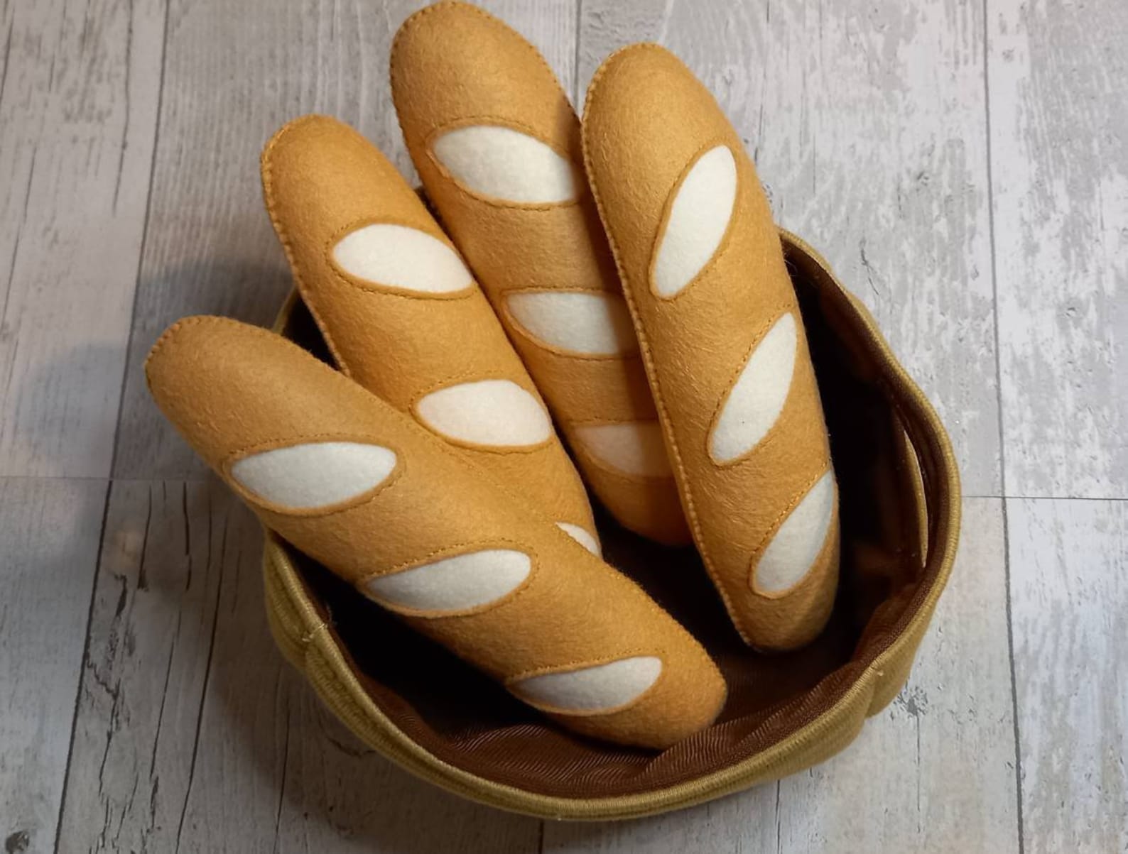 Felt Play Food Felt Baguette Felt Bread Bread Roll - Etsy