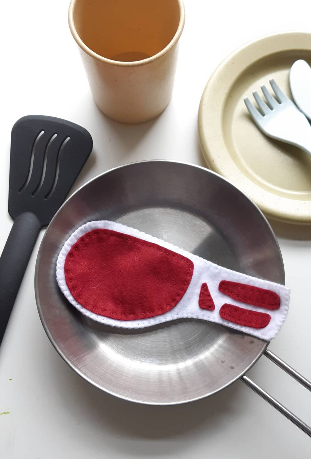 Felt Play Food - Felt Bacon Slices - Bacon - Etsy UK