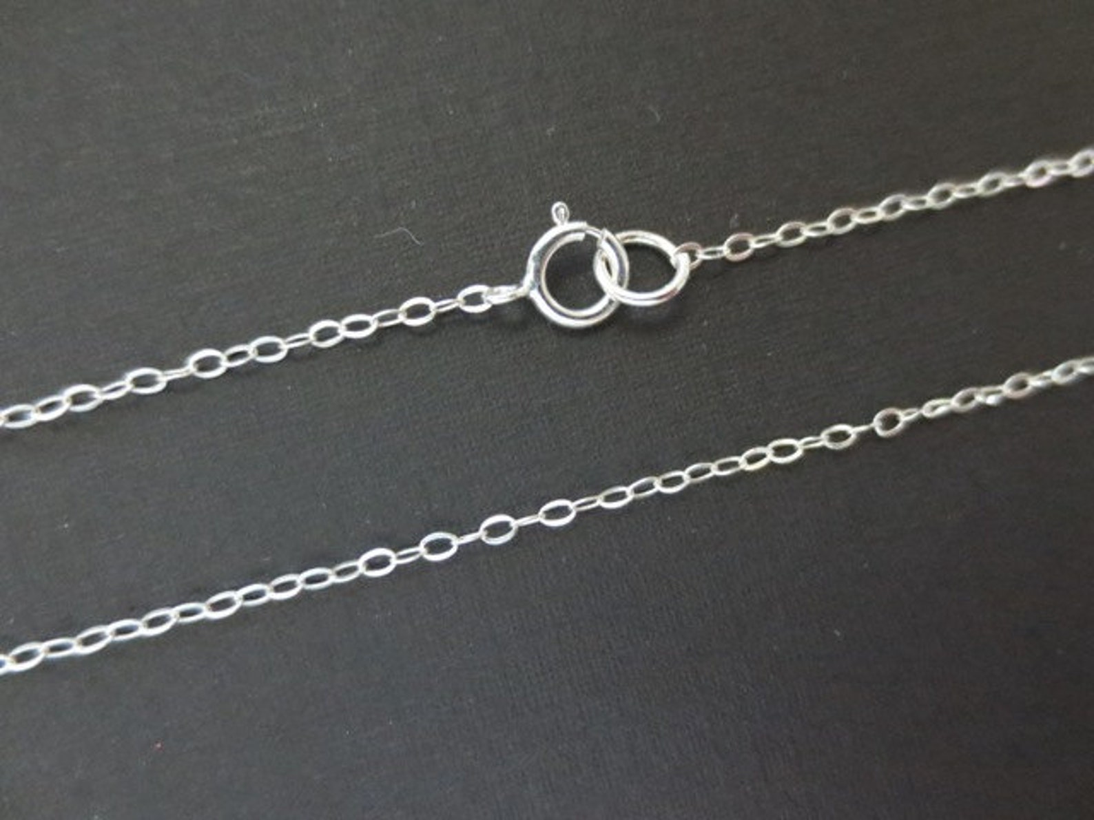 925 Sterling Silver Chain Link Necklace Flat Cable Chain - Etsy