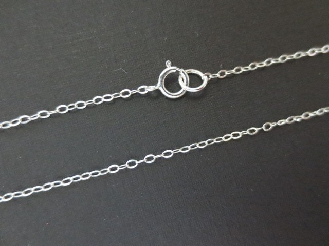 925 Sterling Silver Chain Link Necklace Flat Cable Chain - Etsy