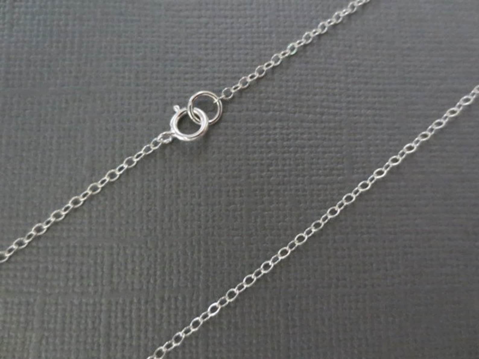 925 Sterling Silver Chain Link Necklace Flat Cable Chain - Etsy