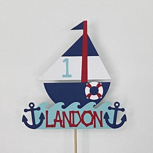 Sailor Cake Topper Sailor Birthday Banner Nautical Cake - Etsy
