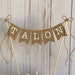 Custom Name Burlap Cake Banner Topper - Birthday Party Decor - Etsy
