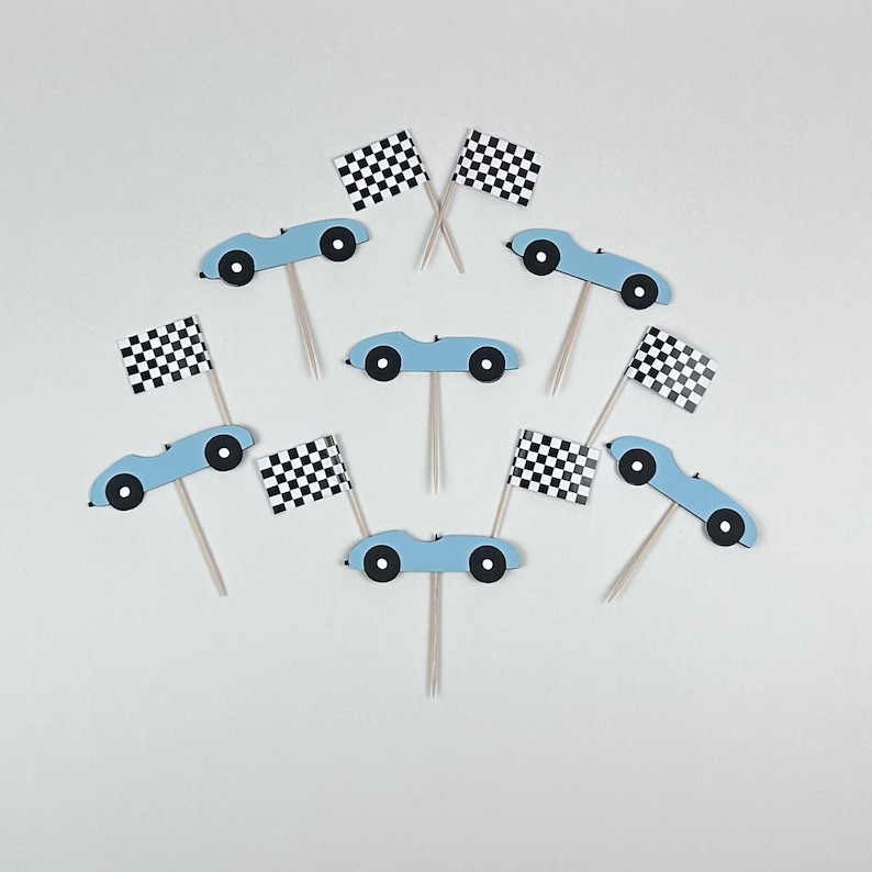 Race Car Cupcake Toppers: Handmade Birthday Party Decorations - Etsy