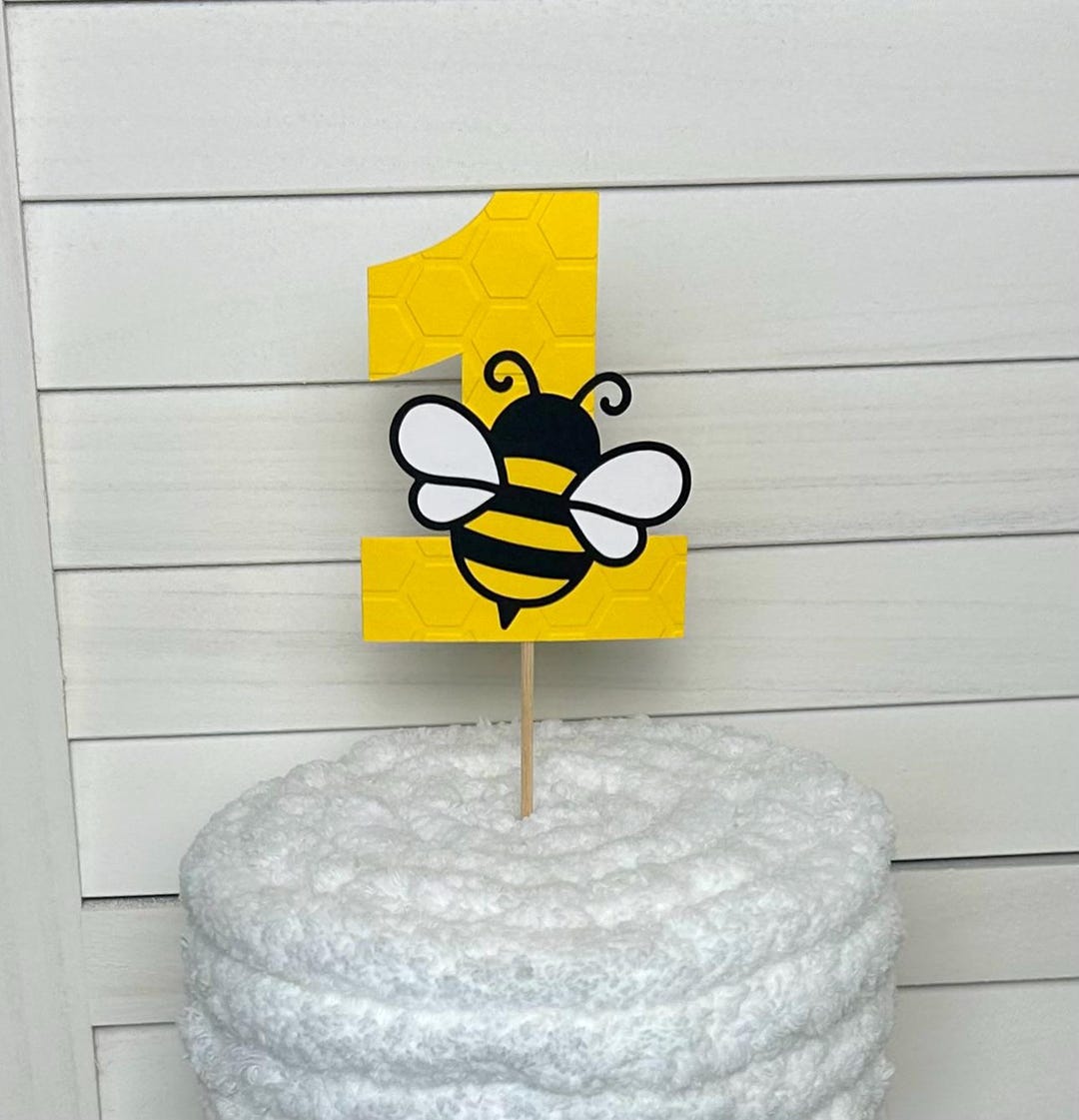Bumblebee 1st Birthday Smash Cake Topper: Honeycomb Decor - Etsy